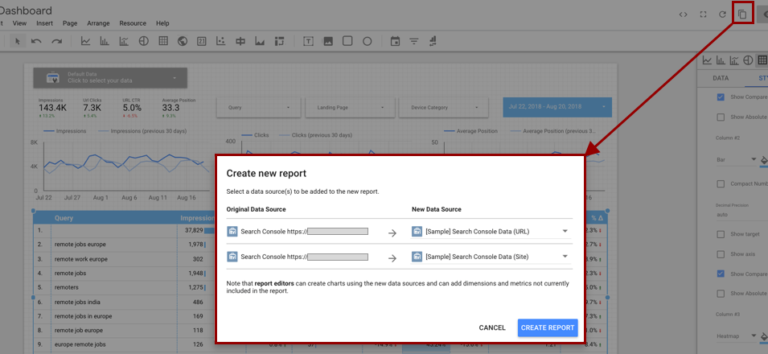 Google Data Studio: How to create an actionable Search Console Report